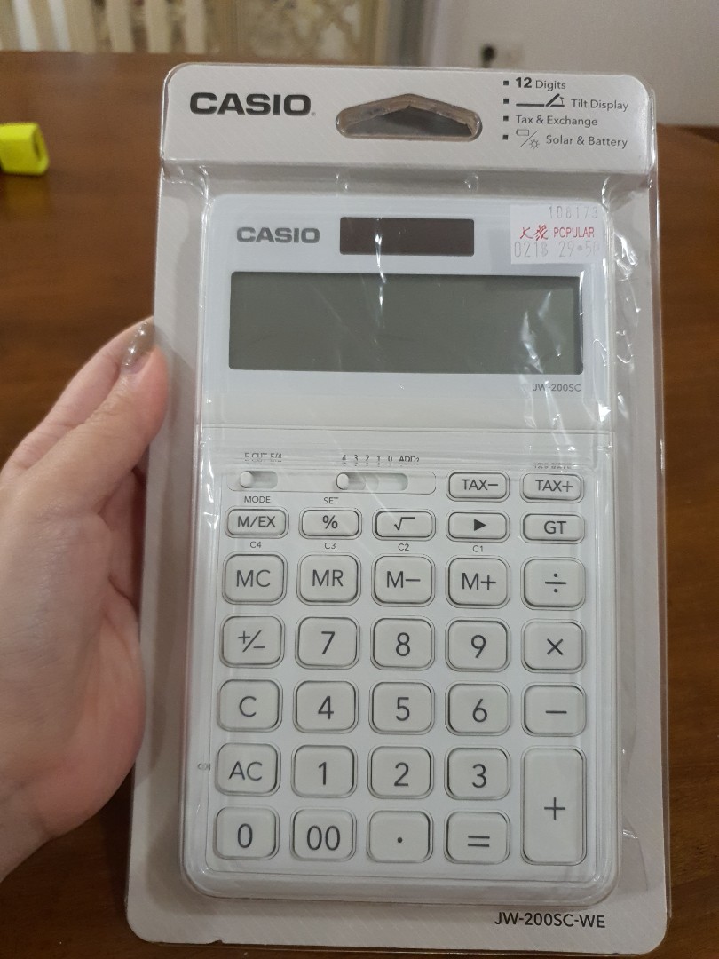 Casio calculator (JW-200SC-WE), Computers & Tech, Office & Business ...