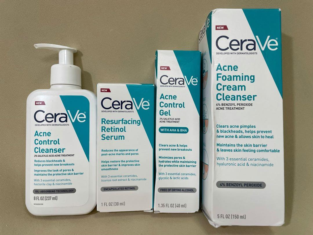 CeraVe acne series (Retinol $130 / Acne foaming cleanser $150 / Acne ...