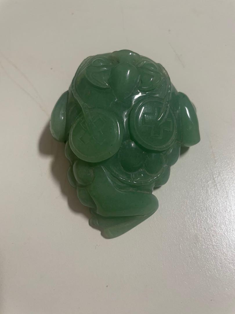 Chinese green Jade money toad, Hobbies & Toys, Memorabilia ...