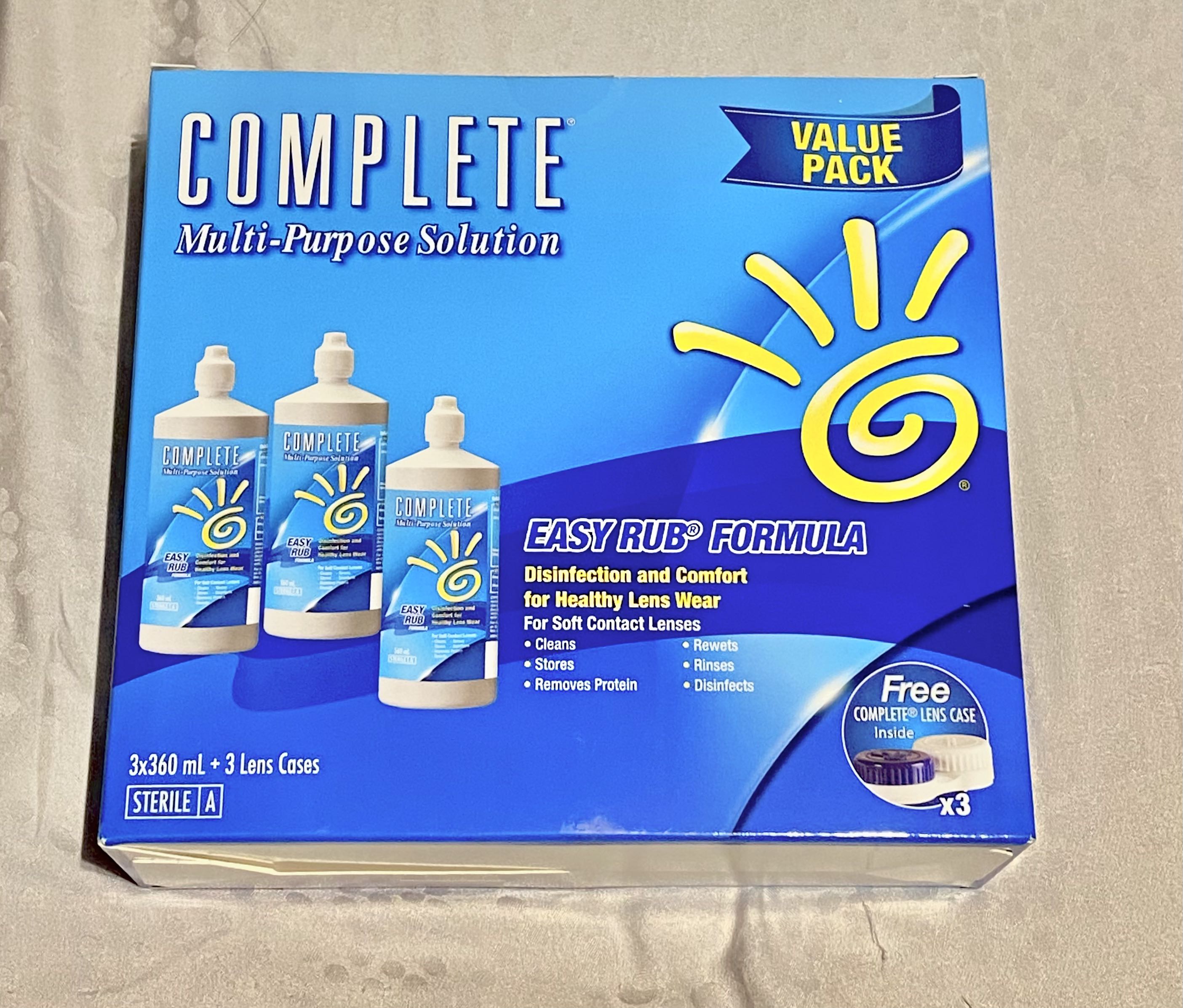 COMPLETE contact lens solution, Beauty & Personal Care, Vision Care on ...