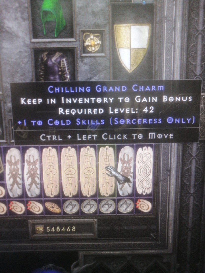 D2R Diablo 2 Resurrected chilling grand charm +1 to cold skills gc ...
