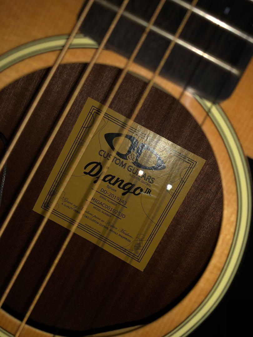 D&D Django Jr. Spruce Acoustic Guitar w Cherub GT-2 pickup with Tuner ...