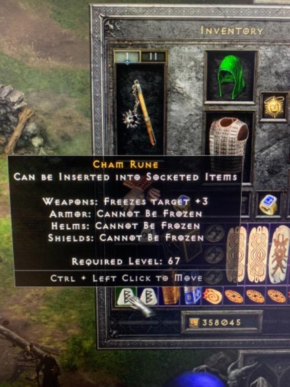 Diablo 2 resurrected Cham Rune D2R PC / PS4/5, Video Gaming, Gaming ...