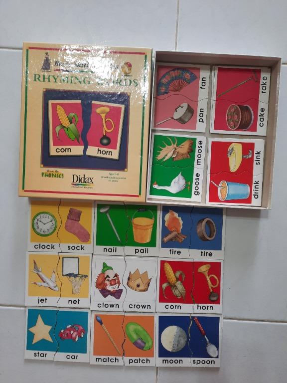 Didax Basic Skills Puzzles: Rhyming Words, Hobbies & Toys, Toys & Games ...