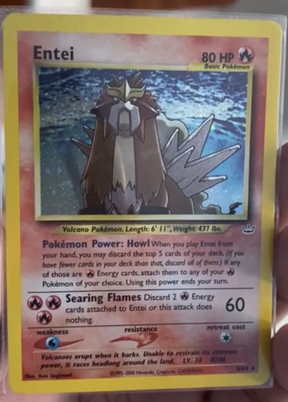 Entei from Neo Revelation, Hobbies & Toys, Toys & Games on Carousell