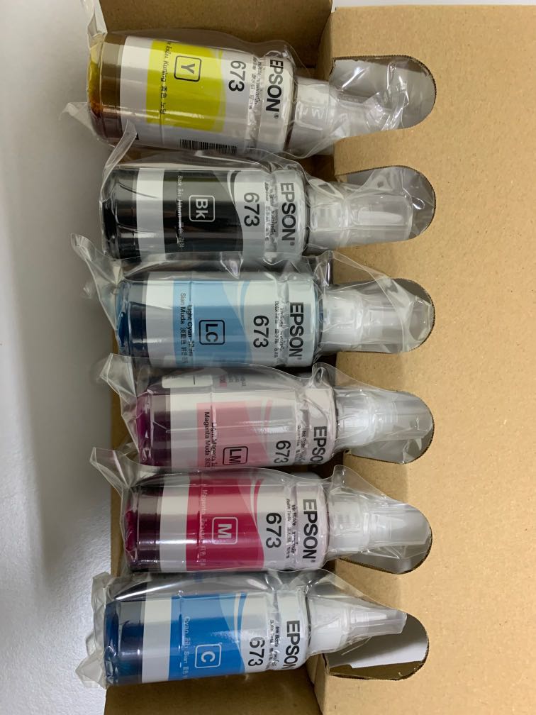 Epson Printer Ink 673 (full set of 6, original), Computers & Tech ...