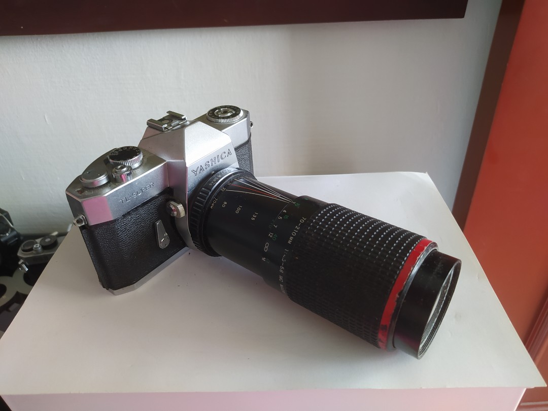 Vintage Camera #123.. Yashica TL Super + Cosina 70-210mn lens..spoilt ...