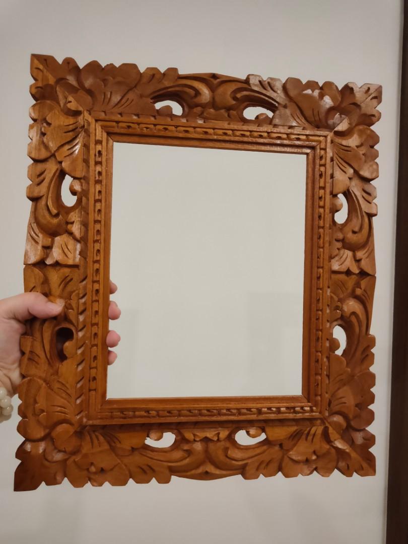 Frame kosong kayu solid ukir seni hiasan lukisan art decor carving# ...