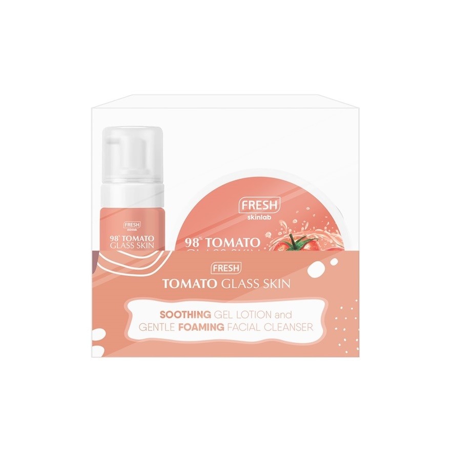 FRESH Skinlab Tomato Glass Skin Soothing Gel Lotion and Gentle Foaming ...