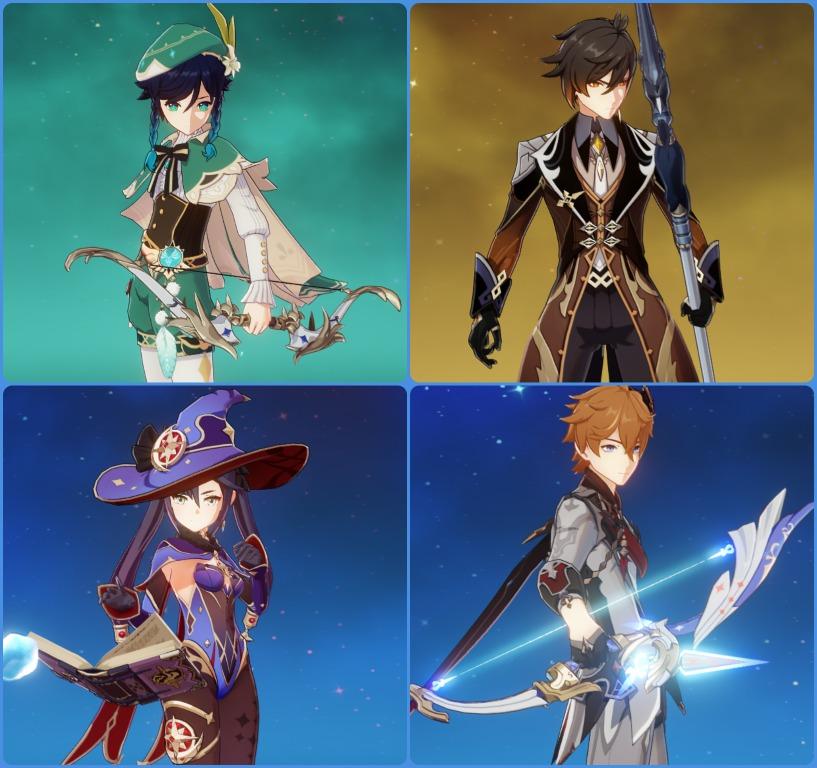 Genshin Duo Archon, Childe w/ Amos', & Mona Account, Video Gaming ...
