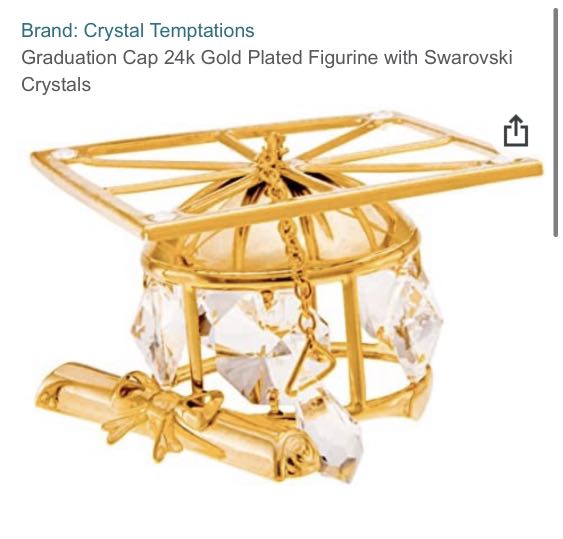 Graduation Cap with Swarovski Crystals, Women's Fashion, Watches ...