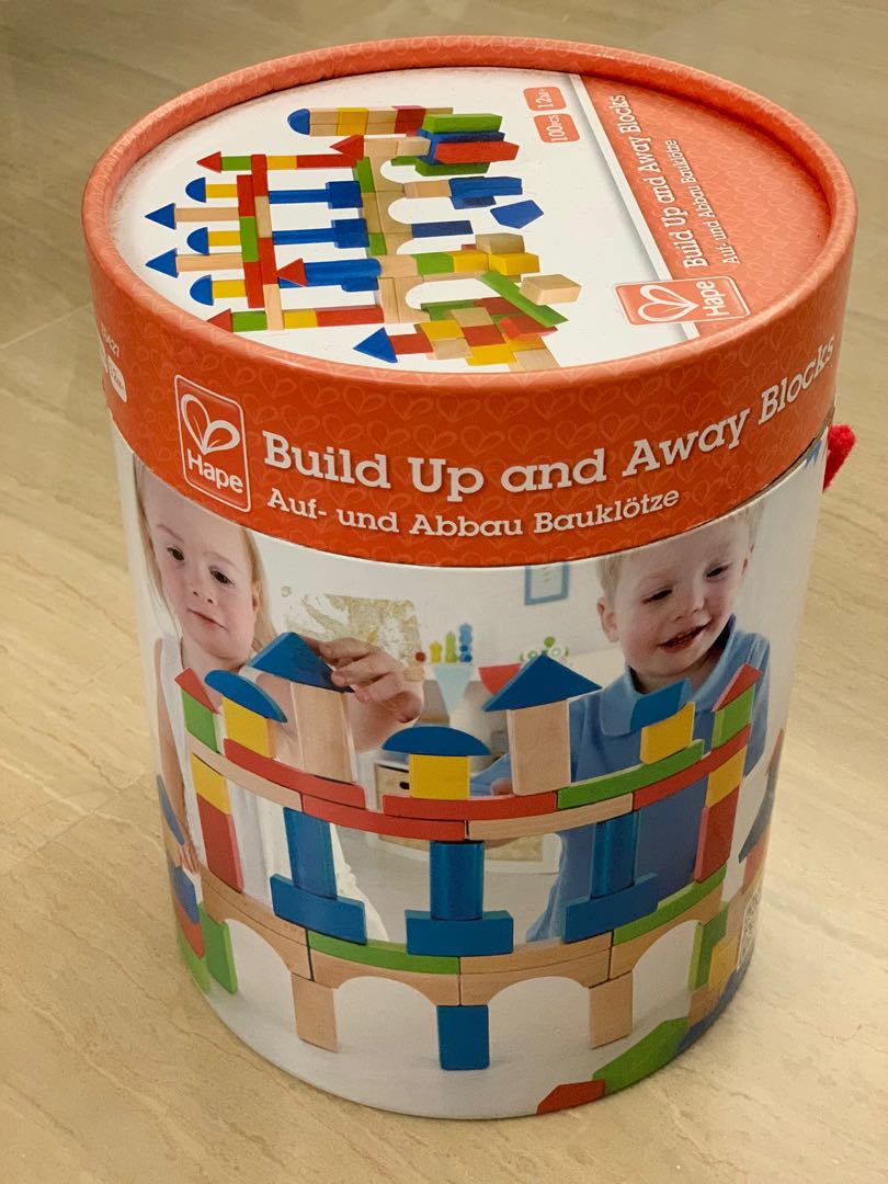 Hape Build Up and Away Blocks - 100 pieces, Hobbies & Toys, Toys ...