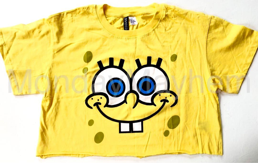 H&M Spongebob crop top, Women's Fashion, Tops, Shirts on Carousell