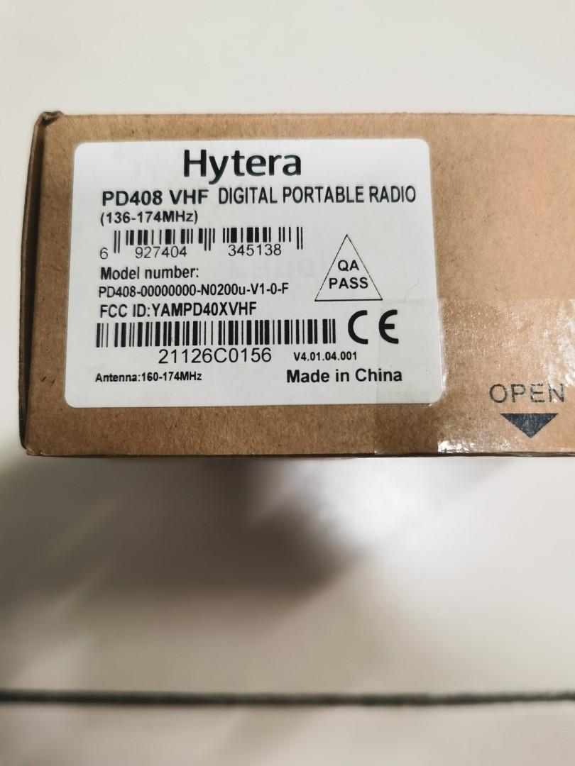 HYTERA PD 408 VHF DIGITAL, Audio, Portable Audio Accessories on Carousell