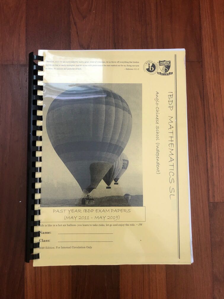 IB Standard Level (SL) Mathematics Past Year Papers ACS Independent ...