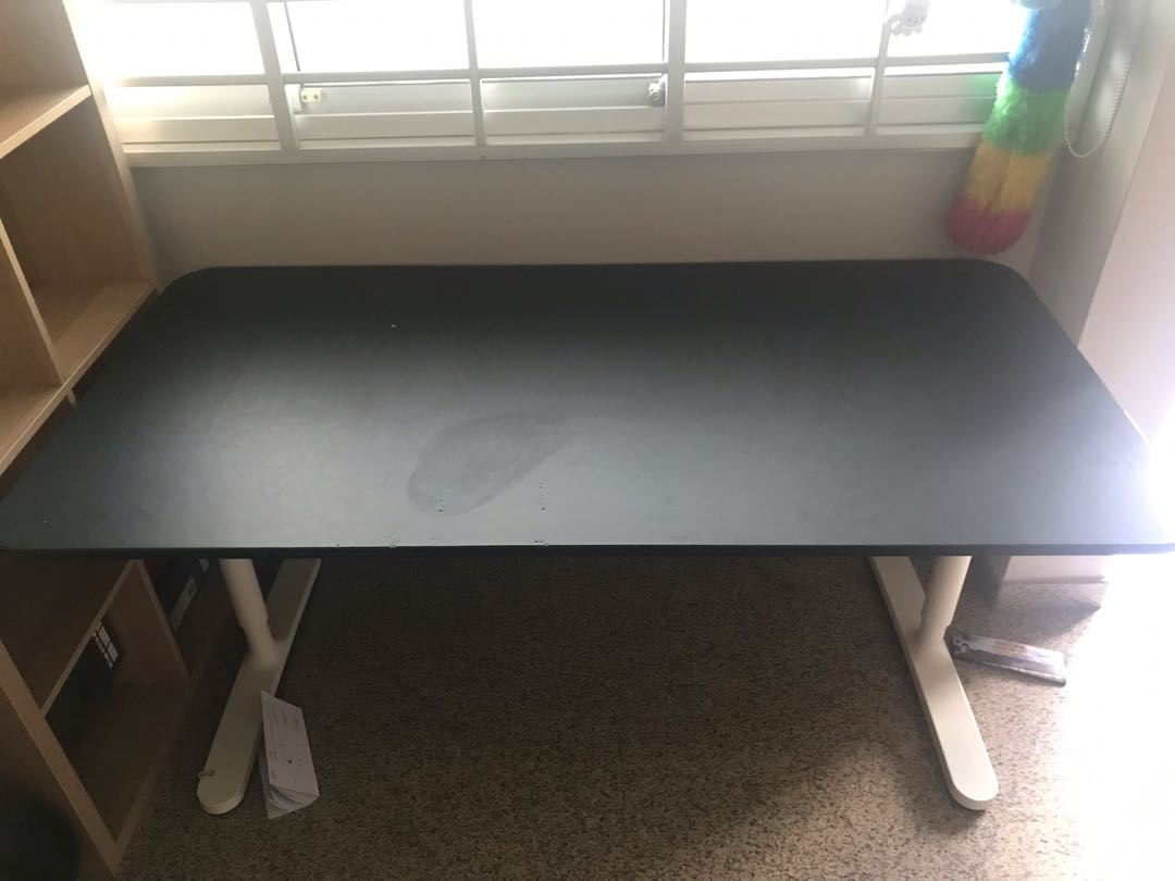 Ikea bekant study table, Furniture & Home Living, Furniture, Tables ...