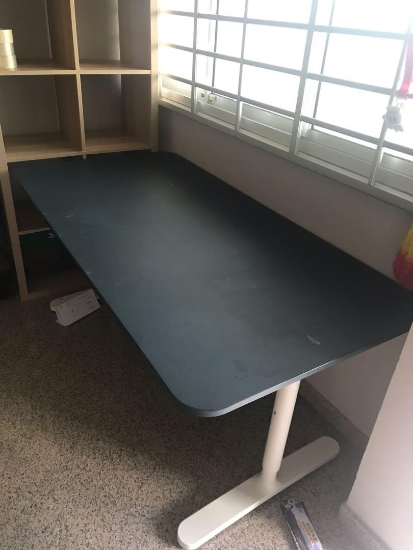 Ikea bekant study table, Furniture & Home Living, Furniture, Tables ...