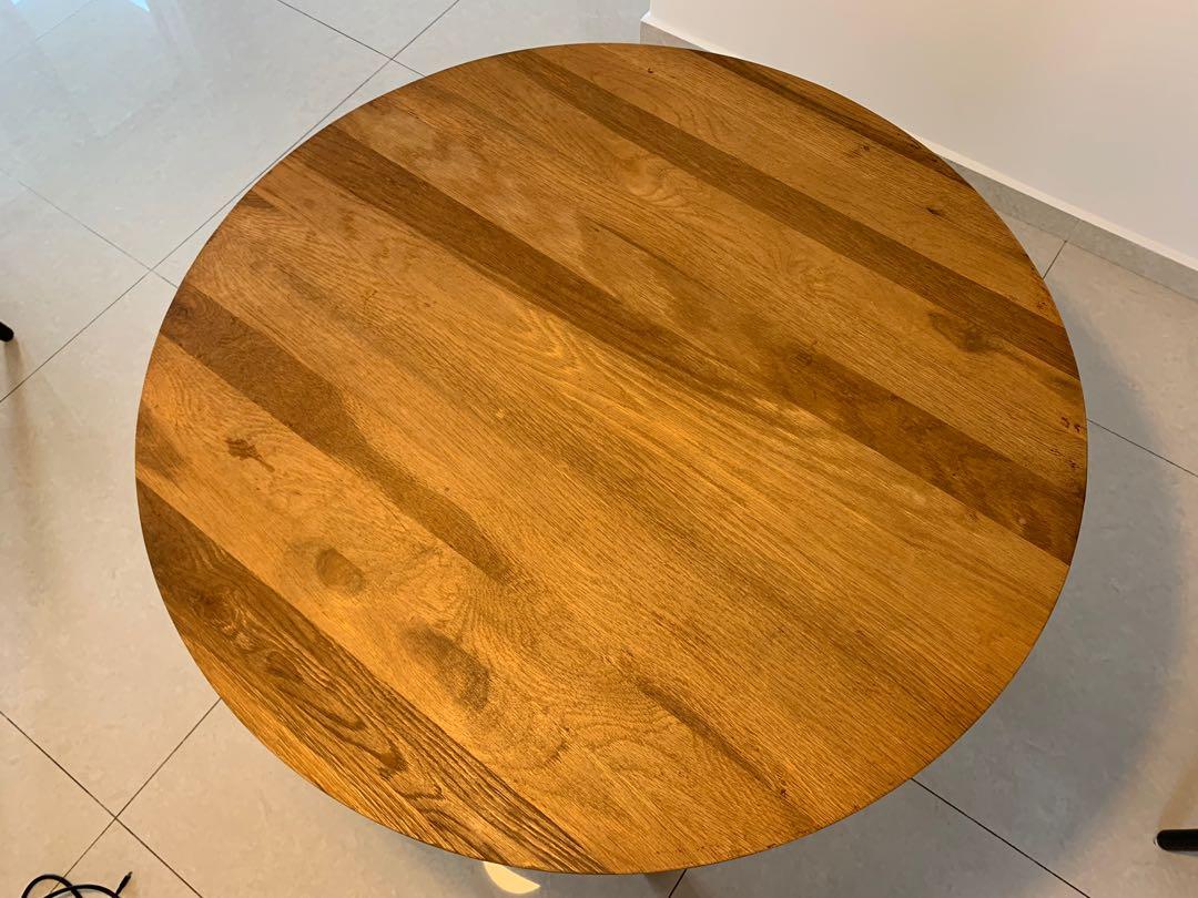 John Lewis Oak Wood Round Dining Table (Original price ~S$900 ...