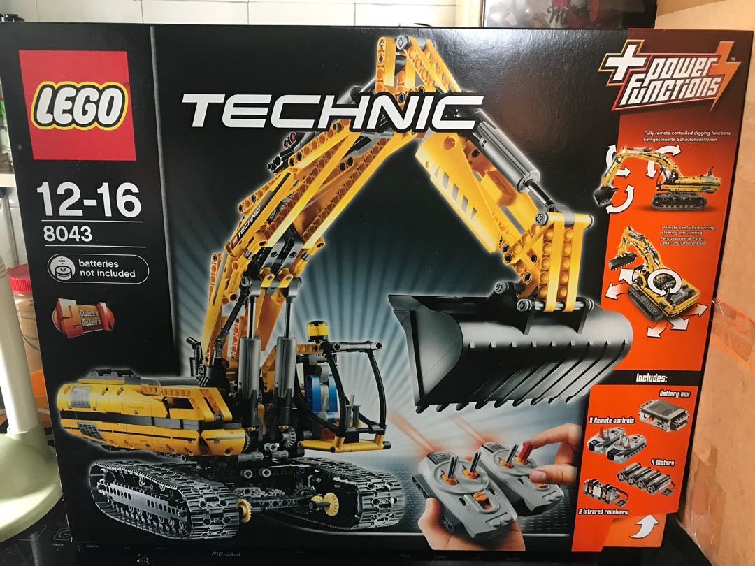 LEGO 樂高 technic 8043 power functions Motorized Excavator radio control ...