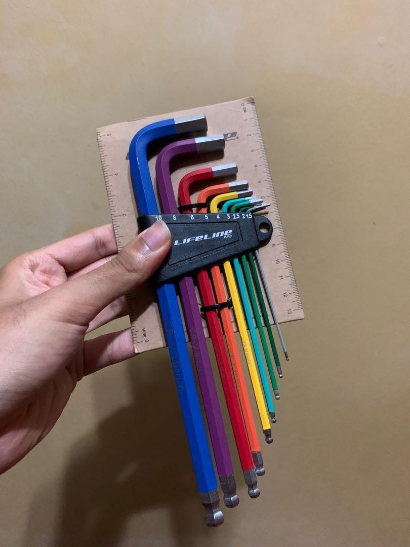 LifeLine Pro Coloured Allen Key Set, Sports Equipment, Bicycles & Parts ...