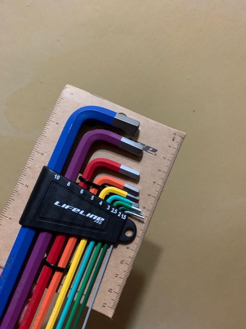 LifeLine Pro Coloured Allen Key Set, Sports Equipment, Bicycles & Parts ...