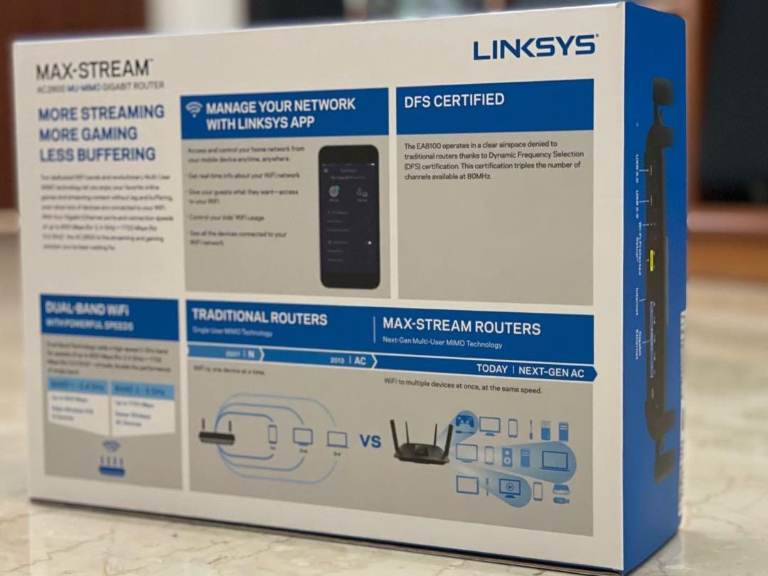 Linksys AC2600 Max-Stream Router, Computers & Tech, Parts & Accessories ...