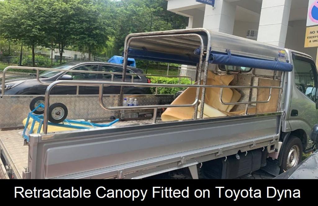 Half Retractable Canopy for 10 foot Lorry, Car Accessories, Accessories ...