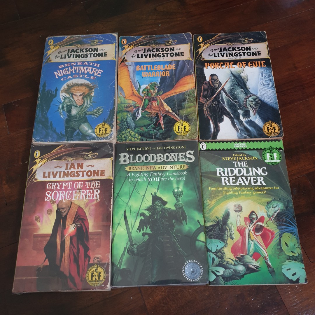 Lot of 6 Fighting Fantasy Gamebooks Gamebook Lone Wolf Blood Sword ...