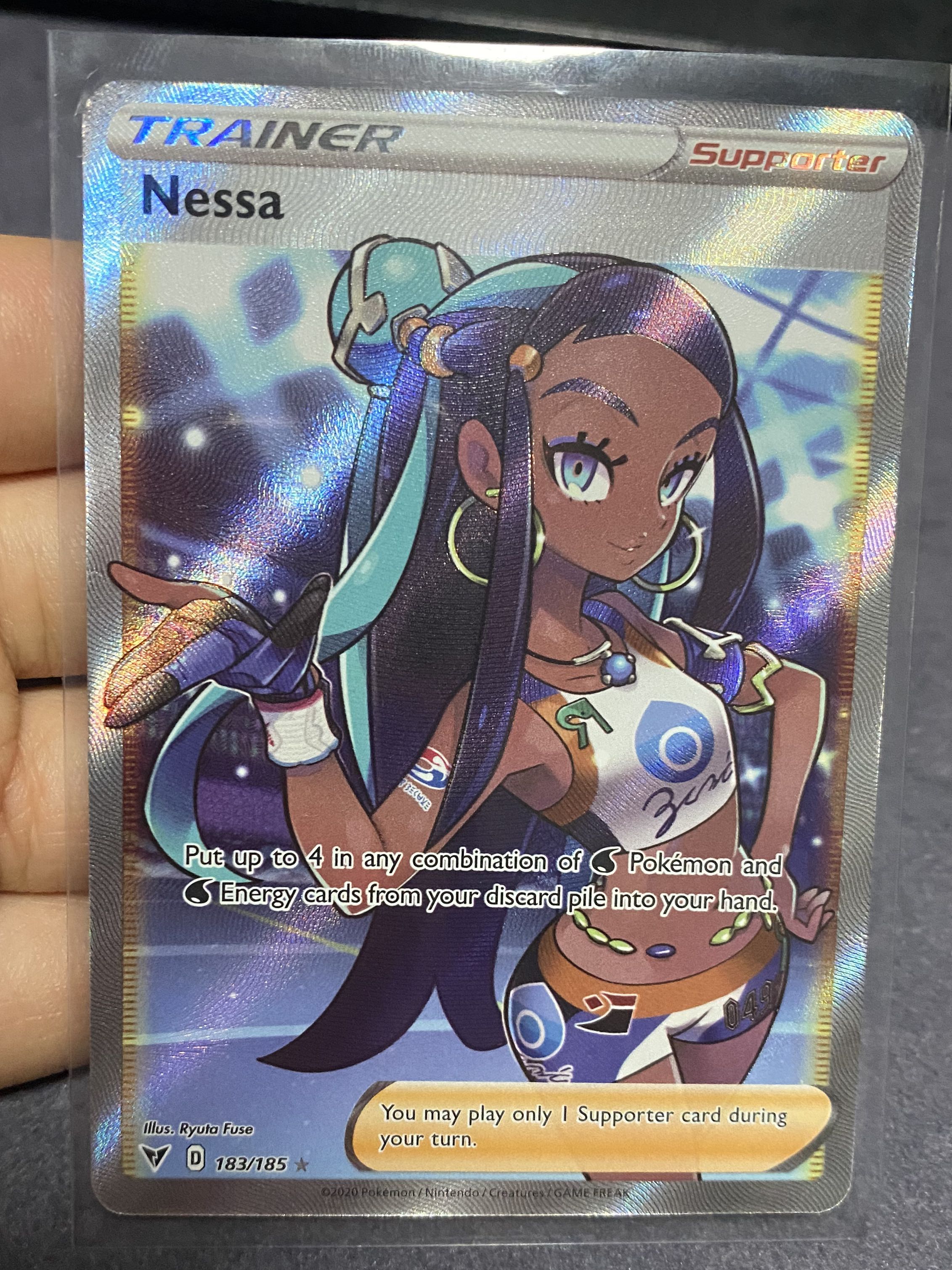 Nessa Vivid Voltage 183/185 - Full Art Ultra Rare Pokémon Pokemon Card, Hobbies & Toys, Toys ...