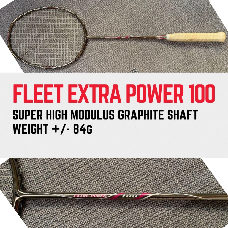 (OFFER $60) FLEET EXTRA POWER 100 BADMINTON RACKET WITH STRING 26 LBS ...