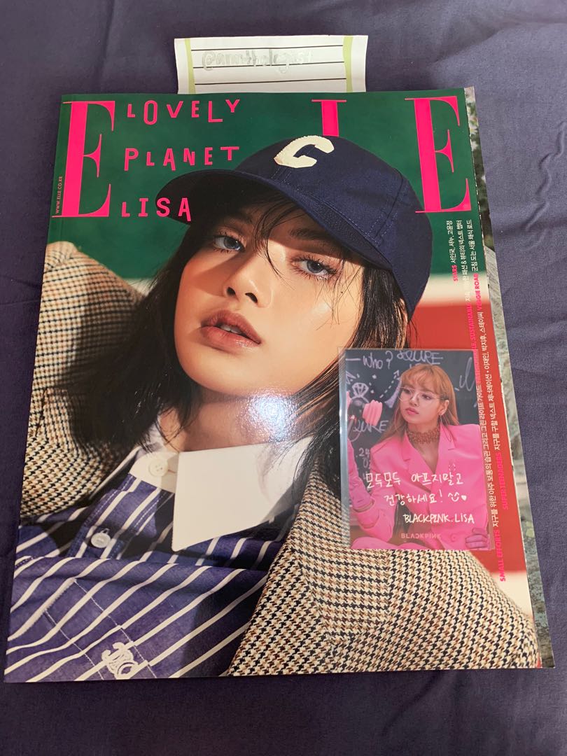 Official Blackpink Lisa Rare Winter Edition Photocard and Lisa Elle ...