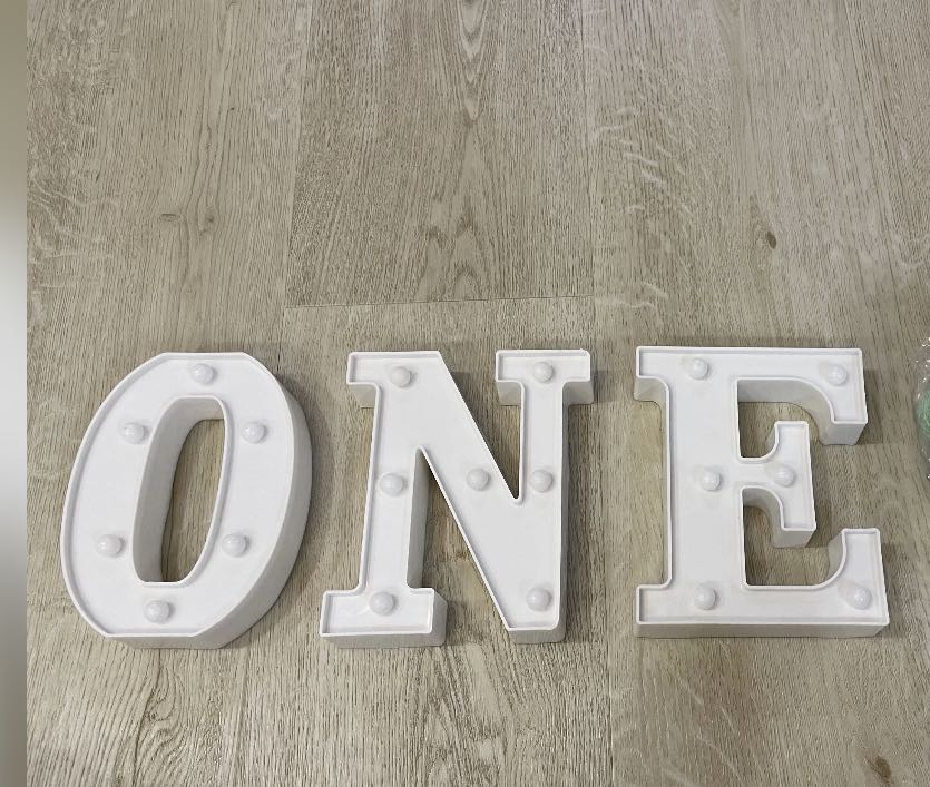 ONE letters with light, Hobbies & Toys, Stationery & Craft, Occasions ...