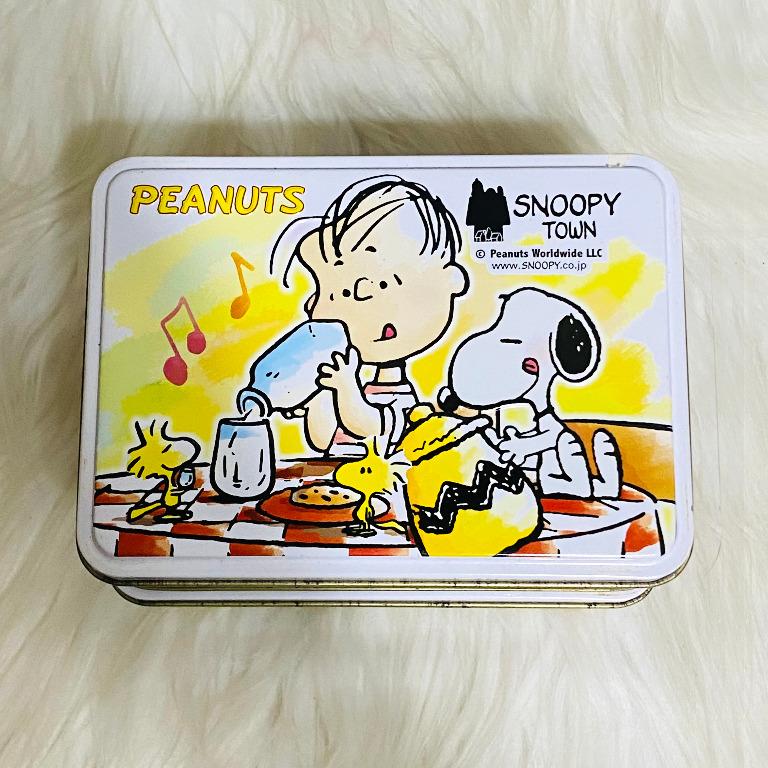 Peanuts Snoopy Town Tin Can Storage Container, Furniture & Home Living ...