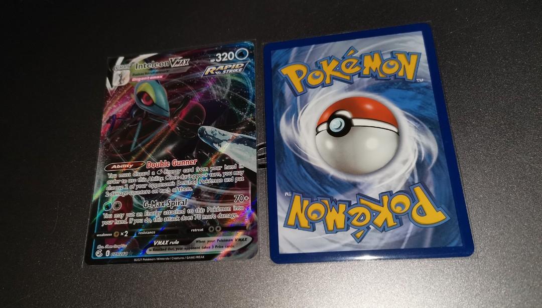 Pokemon TCG Fusion Strike Inteleon Vmax + Appletun V Bundle, Hobbies ...