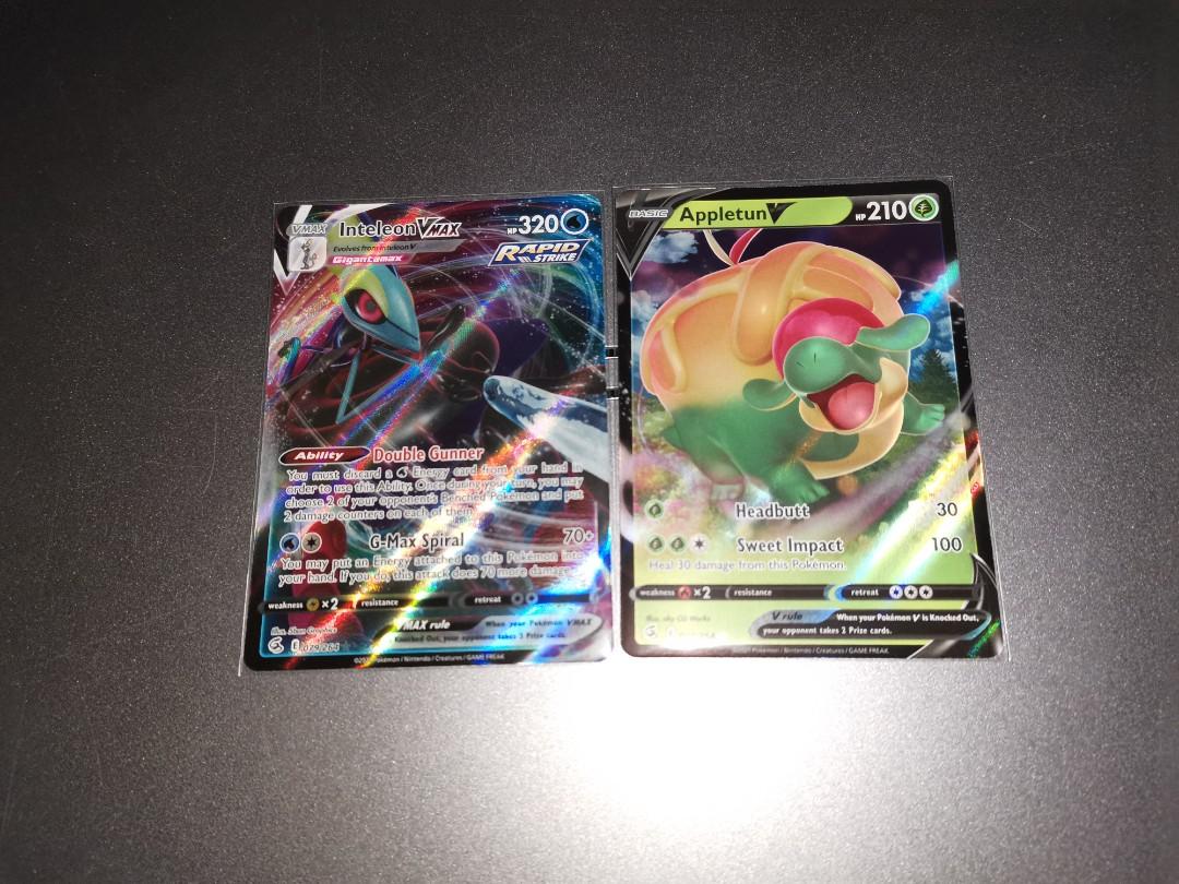 Pokemon TCG Fusion Strike Inteleon Vmax + Appletun V Bundle, Hobbies ...