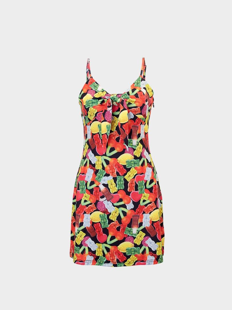 Pomelo x Haribo tie front dress, Women's Fashion, Dresses & Sets ...