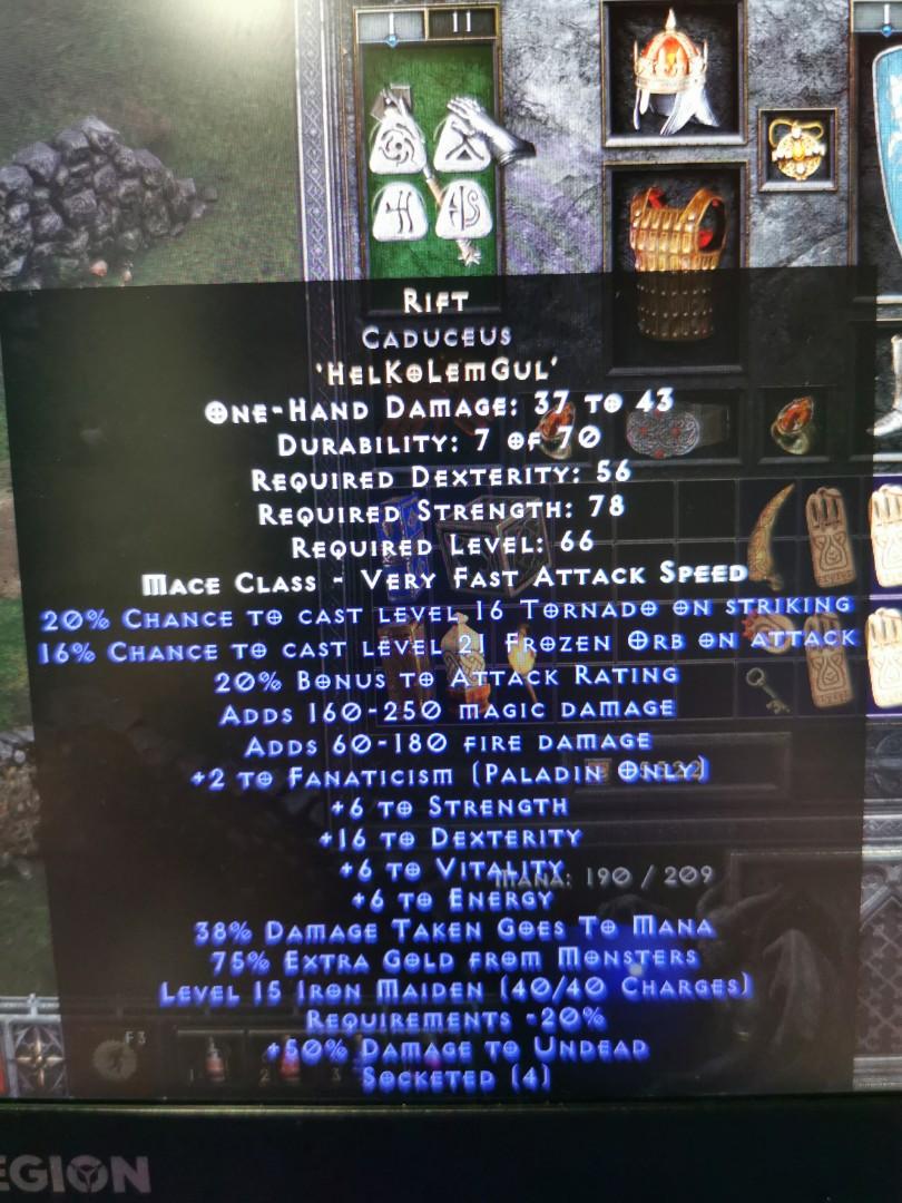 Rift caduceus base + 2 fanaticism diablo 2 resurrected d2r, Video ...