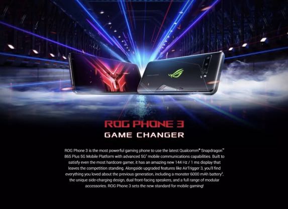 Rog 3 Snapdragon 865+ 128GB, Mobile Phones & Gadgets, Mobile Phones, Android Phones, Asus on ...