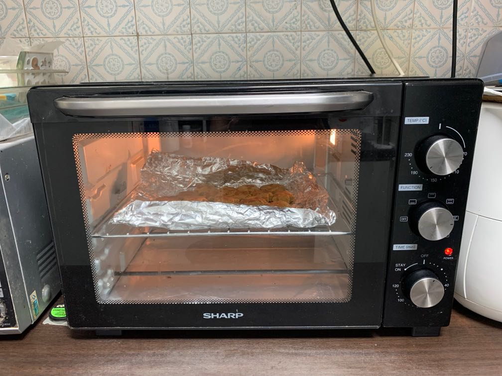 Sharp 38L Electric Oven With Rotisserie Fork And Convection EO-387R-BK ...