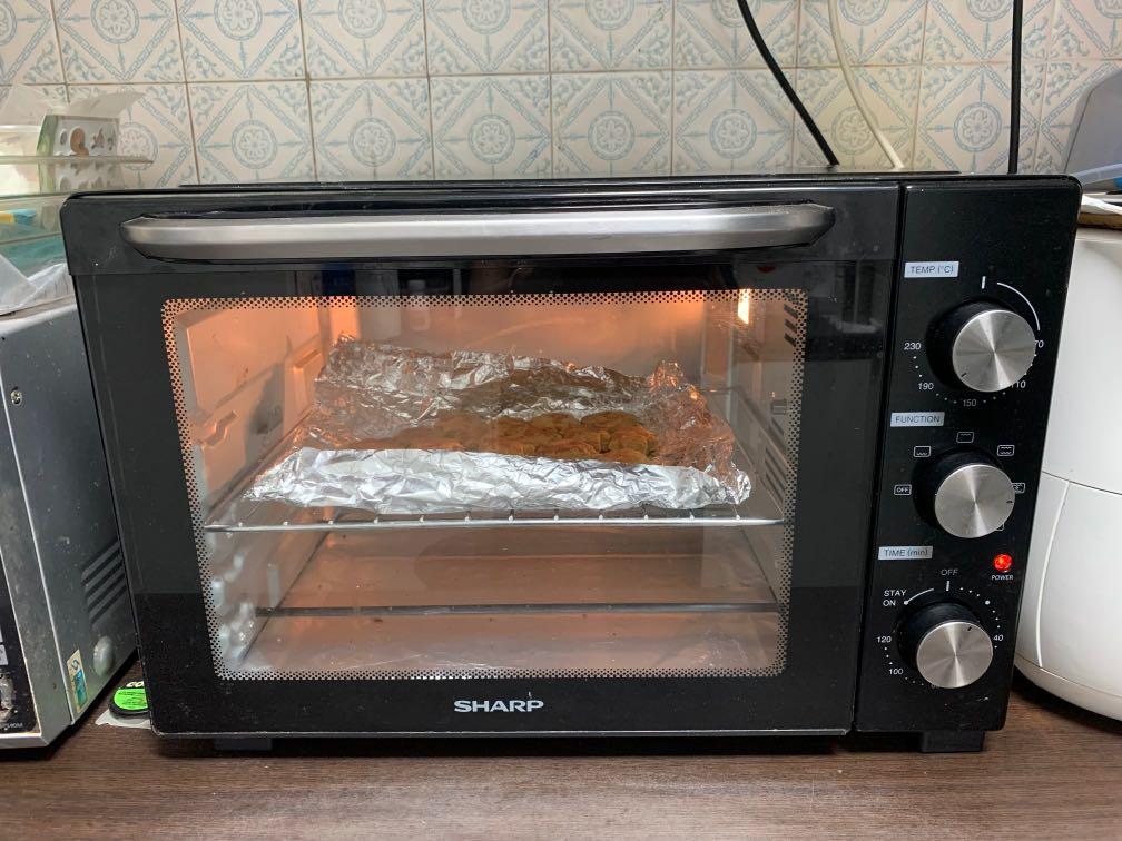 Sharp 38L Electric Oven With Rotisserie Fork And Convection EO-387R-BK ...