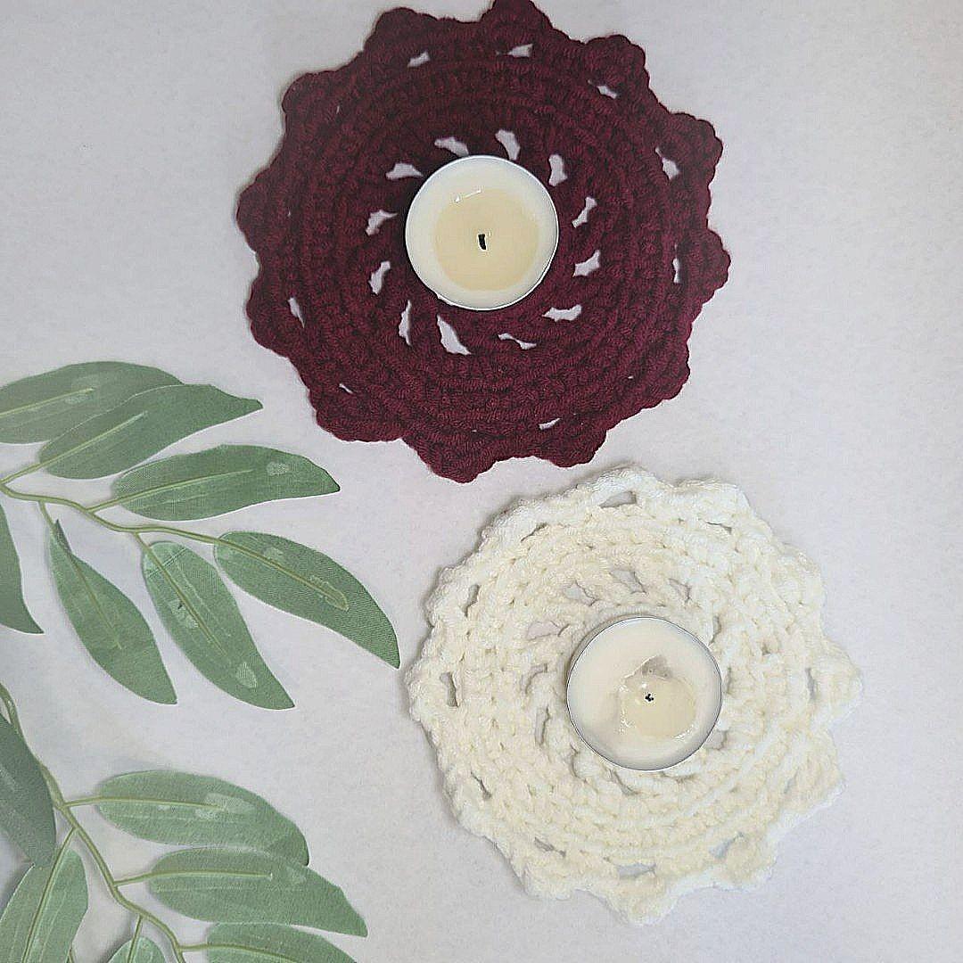 Shell Coaster Crochet, Furniture & Home Living, Kitchenware & Tableware ...