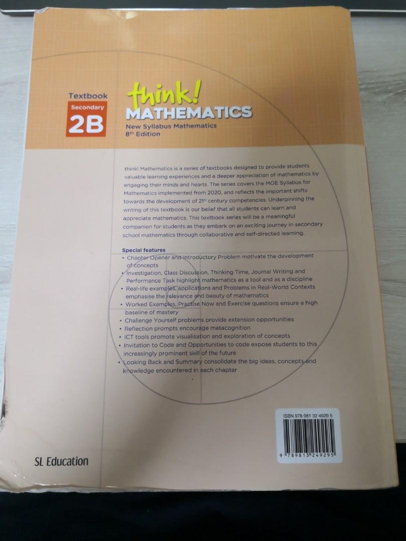 Think! Mathematics Secondary Textbook 2A & 2B, Hobbies & Toys, Books ...