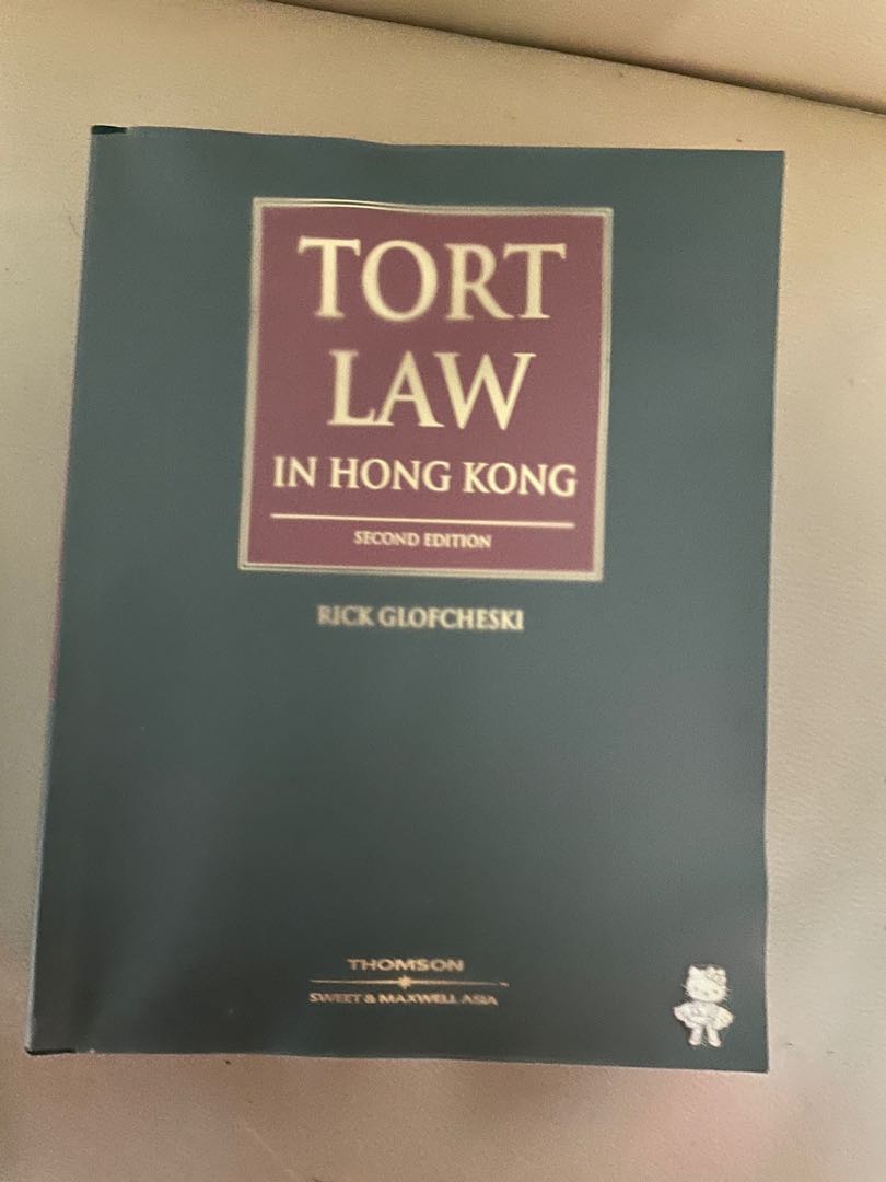 Tort Law in Hong Kong, 興趣及遊戲, 書本 & 文具, 教科書 - Carousell