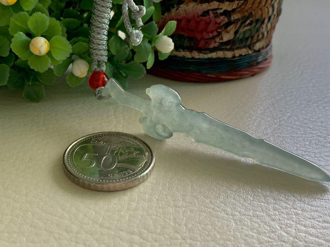 Translucent icy jadeite sword, Women's Fashion, Jewelry & Organisers ...