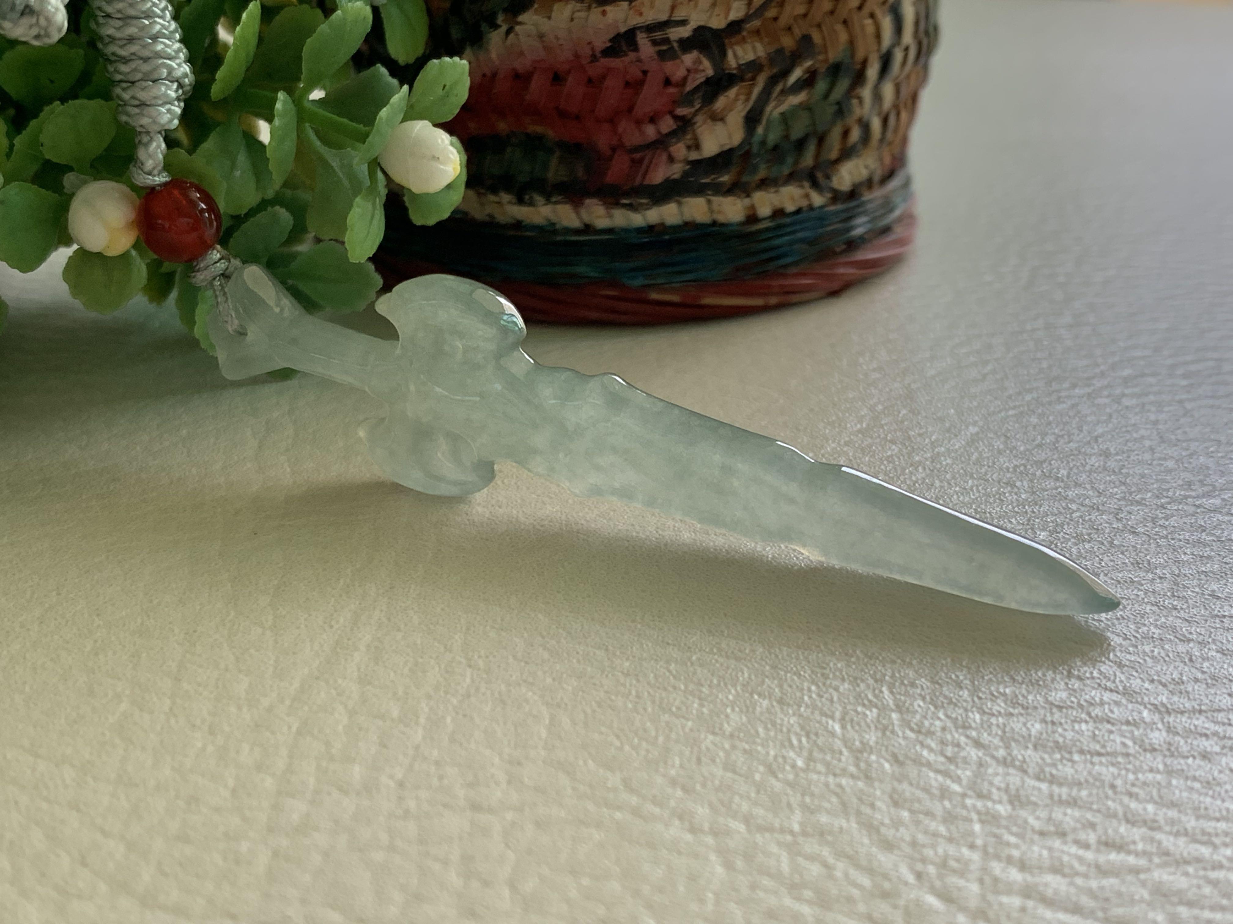 Translucent icy jadeite sword, Women's Fashion, Jewelry & Organisers ...