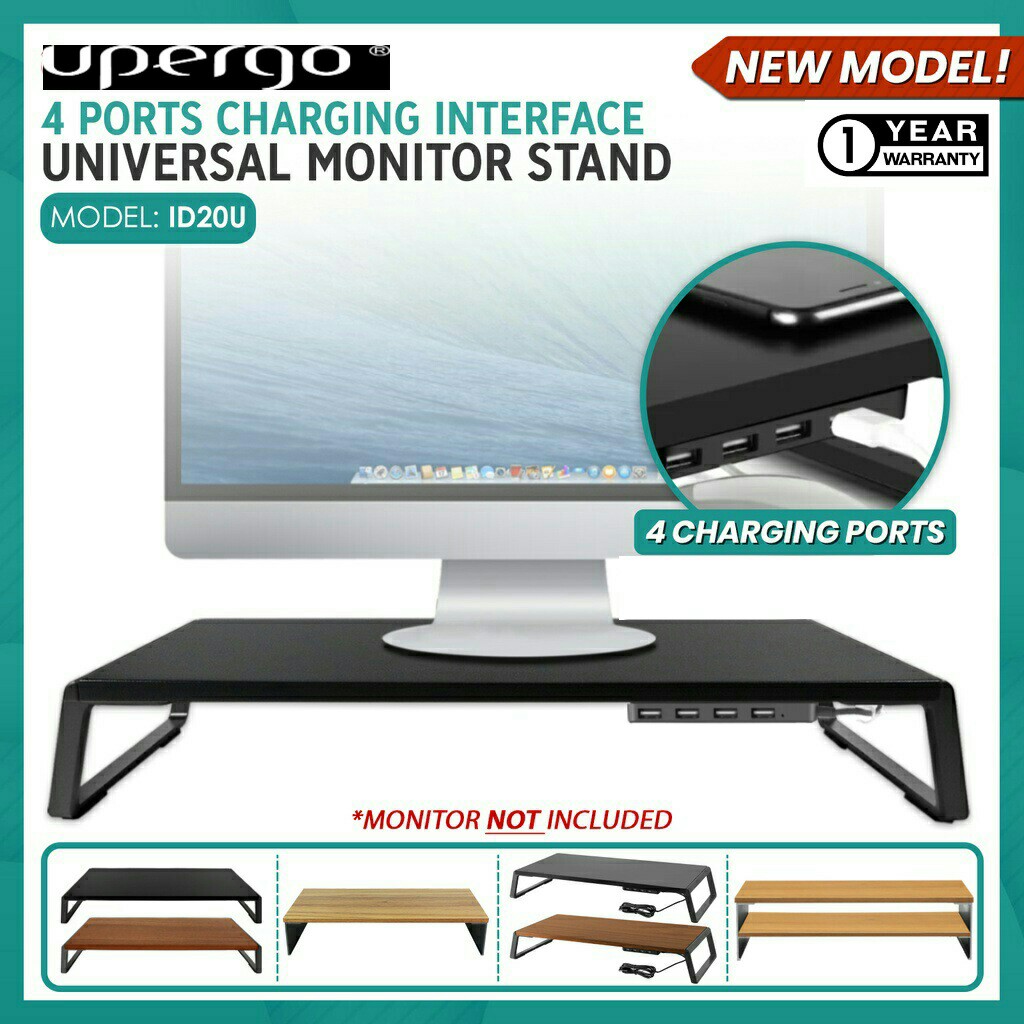Upergo ID-20U Monitor Stand Riser with 4-USB Hub,Support Transfer Data ...