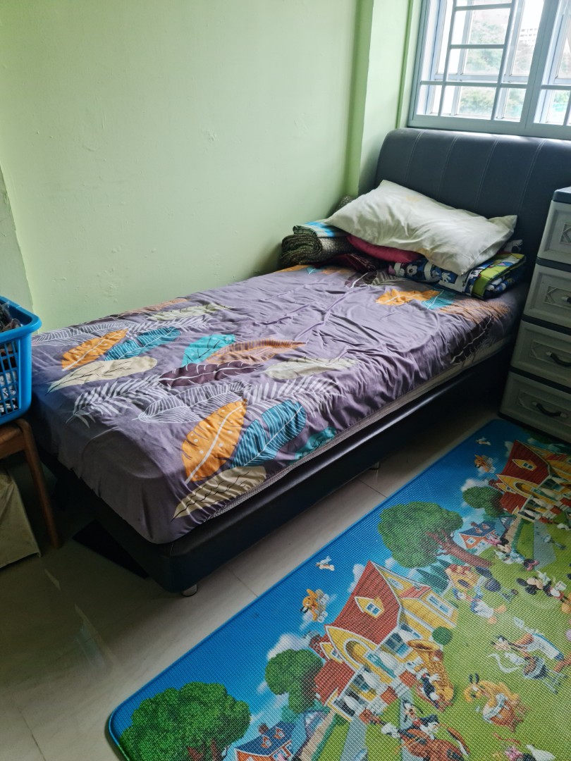 Used Single Bed, Furniture & Home Living, Furniture, Bed Frames ...