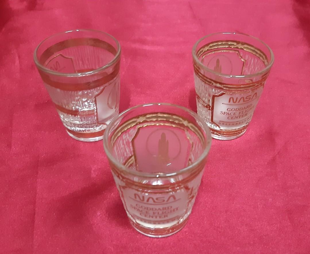 Vintage 1960s NASA Whisky SHOT Glasses Collectible x3, Hobbies & Toys ...