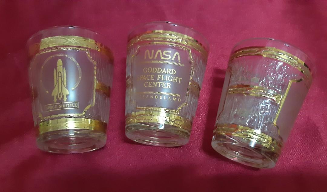 Vintage 1960s NASA Whisky SHOT Glasses Collectible x3, Hobbies & Toys ...