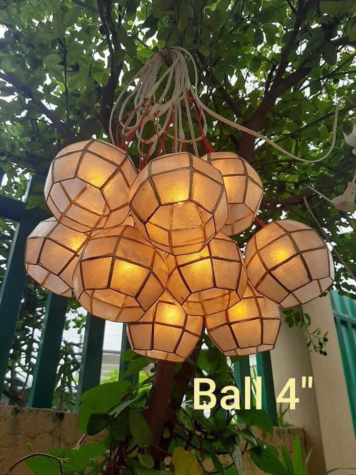 4” waterproof indoor and outdoor capiz balls, Furniture & Home Living ...